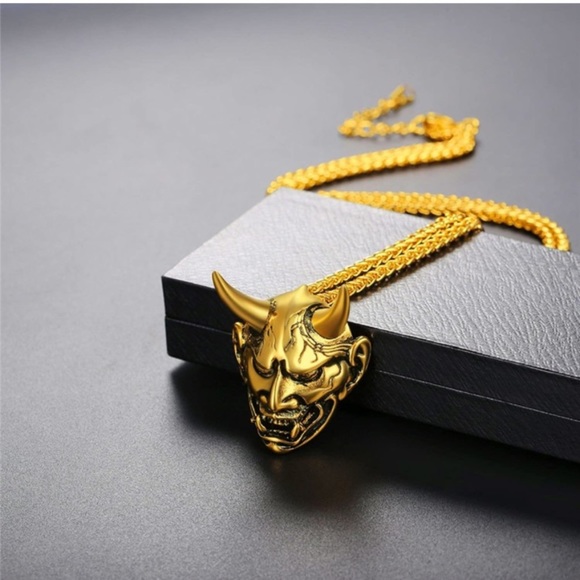 Accessories | Satanic Gold Punk Demon Stainless Steel Necklace | Poshmark